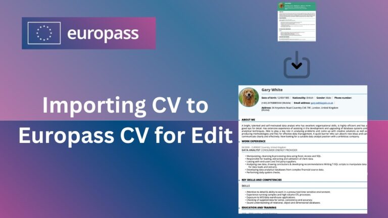 Como Editar o CV com o Europass de Forma Eficiente | Actualizado junio 2026